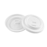 China Biodegradable 80mm 90mm Sugarcane Cup Lids For Hot Tea for sale