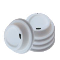 China 80mm Molded Disposable Sugarcane Bagasse Cup Lids for sale