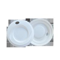 China 80mm Molded Disposable Sugarcane Bagasse Cup Lids for sale