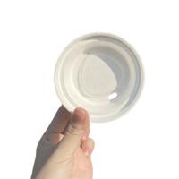 China Compostable Sugarcane Bagasse Pulp Disposable Coffee Cup Lids for sale