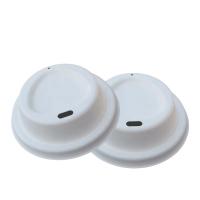 China Compostable Sugarcane Bagasse Pulp Disposable Coffee Cup Lids for sale