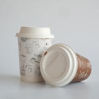 China GB/3561-89 Compostable Sugarcane Bagasse Coffee Cups With Lids for sale