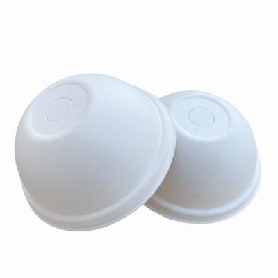 China 80 90mm Biodegradable Bagasse Cup Lids For Hot Cold Drinking for sale