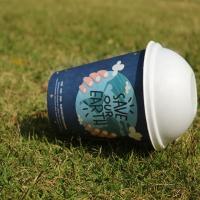 China Leakproof Sugarcane Bagasse Biodegradable Cup Dome Lids For Cold Coffee for sale