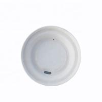 China PFAS Free Biodegradable Molded Sugarcane Bagasse Disposable Coffee Cup Lids for sale