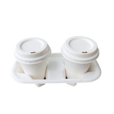China Compostable Bagasse Disposable Coffee Cup Lids 90mm for sale