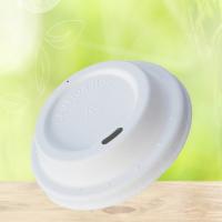 China Compostable 80mm 90mm Disposable Molded Bagasse Cup Lids for sale