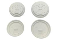 China Sugarcane Bagasse 90mm Compostable Disposable Cup Lids for sale