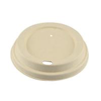 China Biodegradable 80mm 90mm Sugarcane Bagasse Cups And Lids for sale