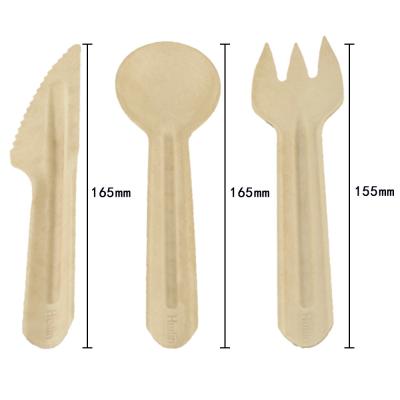 China Compostable Airline Disposable Bagasse Cutlery Set, knife , Spoon, Fork for sale