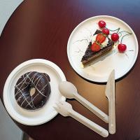 China 100% Biodegradable Edible Bagasse Paper Cutlery Set For Events for sale