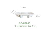 China Zero Plastic Compostable Sugarcane Bagasse 2 Cup Carrier for sale