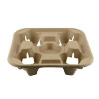 China Stackable No Spill 2 4 Paper Cup Holder Tray For Coffee Bar for sale