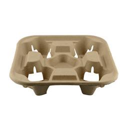 China Stackable No Spill 2 4 Paper Cup Holder Tray For Coffee Bar for sale