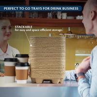 China 8 12 16 20 32oz Clip On Degradable Takeaway Coffee Cup Carrier for sale
