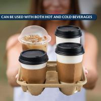 China 8 12 16 20 32oz Clip On Degradable Takeaway Coffee Cup Carrier for sale
