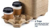 China Biodegradable Disposable 8 - 32oz Cardboard Cup Holders for sale