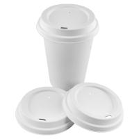 China 100% Biodegradable Eco 90mm Brown Natural Sugarcane Pulp Cup Lids for sale