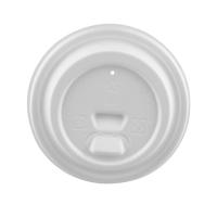 China 86.5mm Biodegradable Cup Cover Eco Sugarcane Bagasse Raw Material Paper Pulp Cup Lids for sale