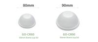China Eco Friendly 100% Compostable Biodegradable White 80mm Bagasse Cup Lids Non Leak Cover For Dessert And Cola for sale