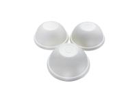 China Eco Friendly 100% Compostable Biodegradable White 80mm Bagasse Cup Lids Non Leak Cover For Dessert And Cola for sale