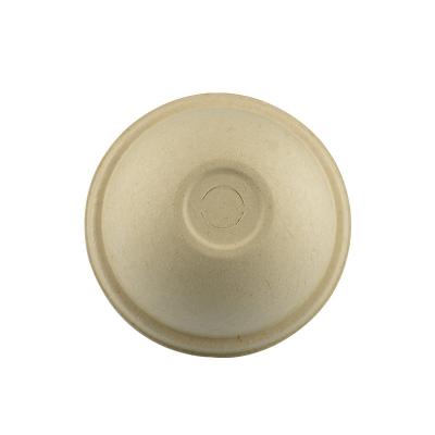 China Disposable 80mm Dome Take Away Sugarcane Pulp 100% Biodegradable Paper Cup Lids 90mm Natur For Tea C for sale