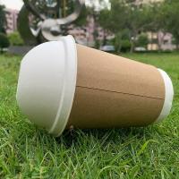 China Tea Cup Cover Eco Biodegradable Pulp Sugarcane Paper Dome Lids for sale