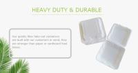 China Biodegradable Compostable Hamburger Boxes , 6 Inch White Disposable For Fast Food for sale
