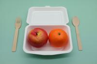 China Disposable Paper Bagasse Food Box , 7*5 Inch Square Plate , For Take Away Fast Food for sale