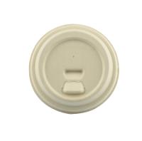 China 100% Compostable Biodegradable 90mm Bagasse Cup Lids, For Hot Or Cold Coffee & Tea Cup for sale