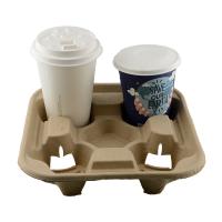 China Takeout Containers For 4 Cups 100% Compostable Biodegradable For Coffee Or Tea Cup for sale