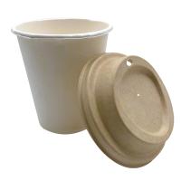 China 100% Compostable Biodegradable 90mm Bagasse Cup Lids, For Hot Or Cold Coffee & Tea Cup for sale