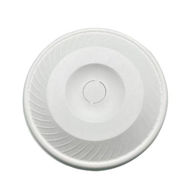 China 90mm Cold hot Flat Disposable Biodegradable Sugarcane Bagasse Cup Lids white or natural for sale
