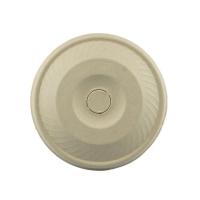 China 90mm Cold hot Flat Disposable Biodegradable Sugarcane Bagasse Cup Lids white or natural for sale