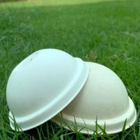 China Disposable  90mm Sugarcane Dome Lids For 16 Oz Cups for sale