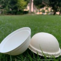China Disposable  90mm Sugarcane Dome Lids For 16 Oz Cups for sale