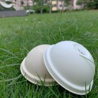 China Disposable  90mm Sugarcane Dome Lids For 16 Oz Cups for sale