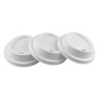 China Sugarcane Cup Cover Lids Disposable Hot Bubble Coffee Non Leak Cover Lids for sale