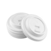 China Sugarcane Bagasse Pulp Eco Cup Lids 100% Natural Plant Fiber Lids 90mm for sale