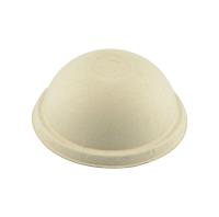 China Bagasse Pulp fiber base Dome Lids without plastic For 8oz 12oz 16oz Paper Cups for sale