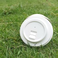 China Sugarcane Fiber Pulp 80mm 90mm Paper Lids For 8oz 12oz 16oz 32oz Beverage Cups for sale