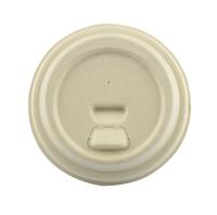 China Sugarcane Fiber Pulp 80mm 90mm Paper Lids For 8oz 12oz 16oz 32oz Beverage Cups for sale