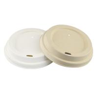 China PFAS-Free Biodegradable Bagasse Lids For Sale Coffee Cup To Go 80mm 90mm Lids for sale
