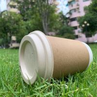 China PFAS-Free Biodegradable Bagasse Lids For Sale Coffee Cup To Go 80mm 90mm Lids for sale