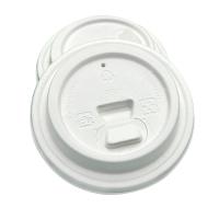 China Takeaway Cup Cover Lids Natural Sugarcane Pulp Hot Single Layer Paper Cup Lid for sale