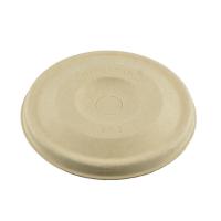 China Wholesale Cold hot Flat Disposable Biodegradable Sugarcane Bagasse Cup Lids 90mm for sale