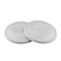 China Wholesale Cold hot Flat Disposable Biodegradable Sugarcane Bagasse Cup Lids 90mm for sale