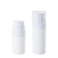 China Acrylic White Serum Matte PP Silver Airless Pump Bottle 30ml 50ml for sale