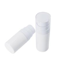 China Acrylic White Serum Matte PP Silver Airless Pump Bottle 30ml 50ml for sale