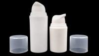 China Acrylic White Serum Matte PP Silver Airless Pump Bottle 30ml 50ml for sale